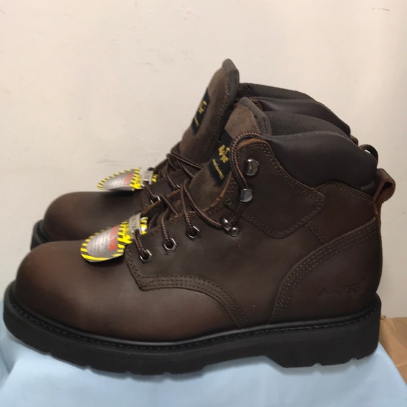 AD TEC | Shoes | New Ad Tec 9328 Brown Steel Toe Work Leather Boots ...